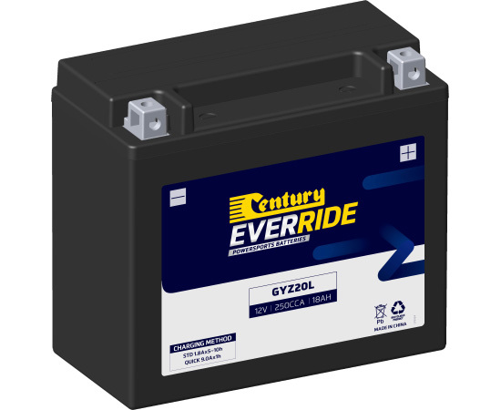 GYZ20L - Heavy Duty AGM Motorcycle & Powersport Batteries | Century ...