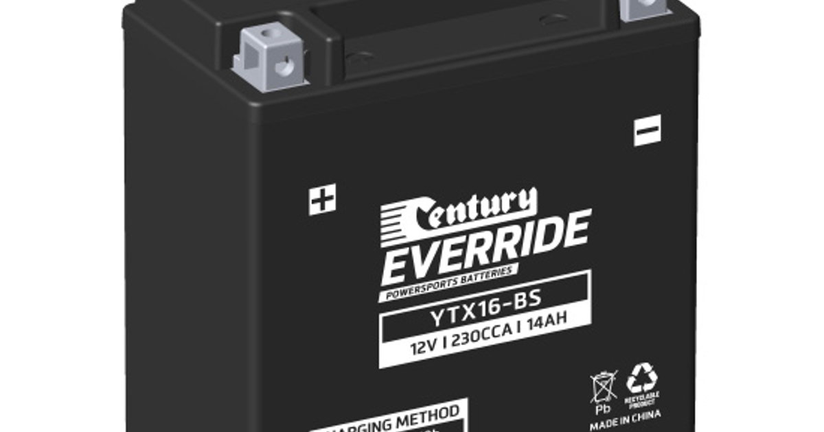 YTX16-BS - Maintenance Free AGM Motorcycle & Powersport Batteries ...